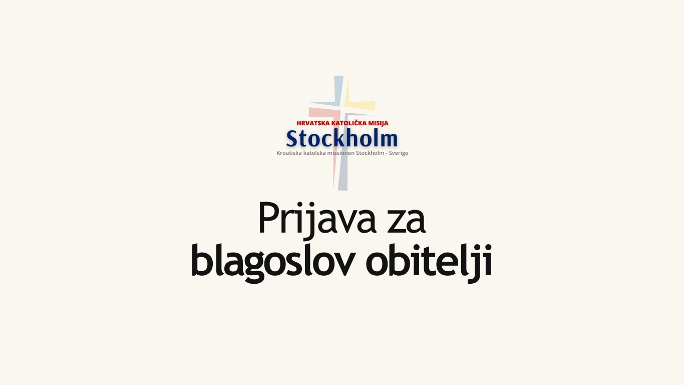 Otvorena prijava za blagoslov obitelji | Hrvatska katolička misija ...